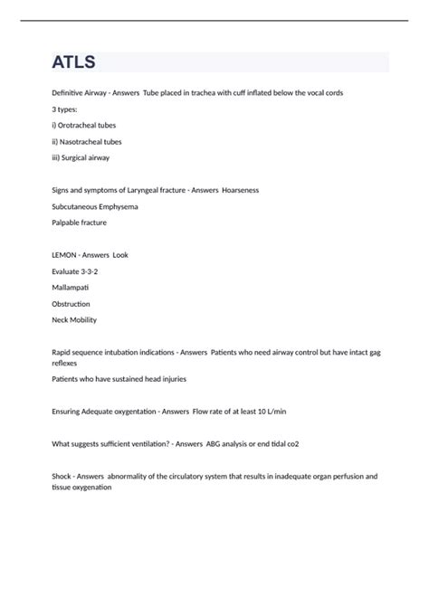 Atls Questions With Elaborated Answers 2023 2024 Atls Stuvia Us