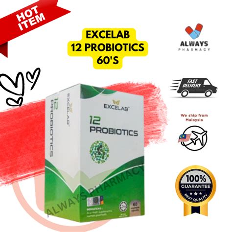 Excelab 12 Probiotics Untuk Kesihatan Usus Sakit Perut Cirit Birit Gastrik Angin Badan