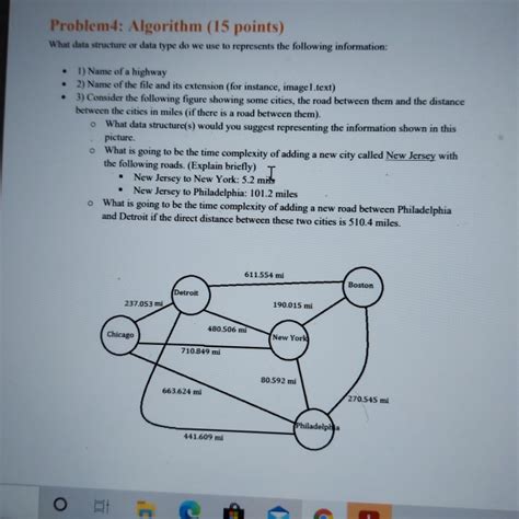 Solved Problem Algorithm Points What Data Structure Chegg