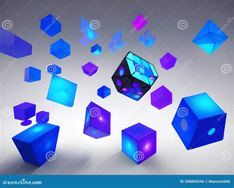 Abstract 3d Cube Background Colorful Geometric Shape Technology Background Illustration Stock