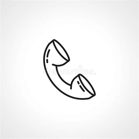 Handset Line Icon Phone Icon Telephone Icon Stock Vector Illustration Of Mobile Isolated