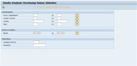 MC 4 SAP Tcode PURCHIS Vendor PurchVal Selection