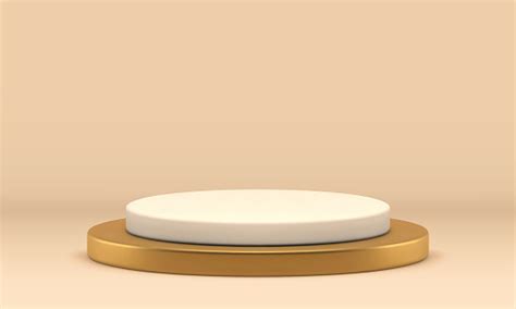 3d 연단 골든 베이지 색 실린더 레벨 기초 기하학적 빈 수상 경기장 현실적인 벡터 0명에 대한 스톡 벡터 아트 및 기타 이미지 0명 3차원 형태 강단 Istock