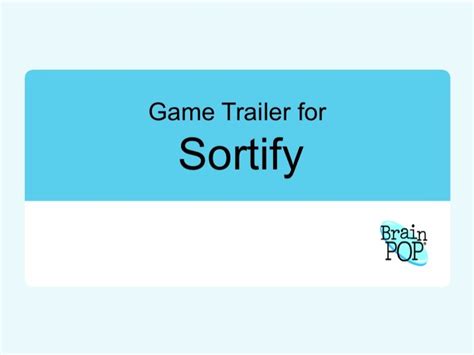 Sortify Lesson Plans And Lesson Ideas BrainPOP Educators