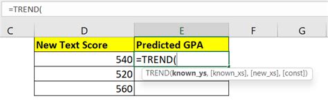 how to use trend function in excel data trend analysis free online tutorial library