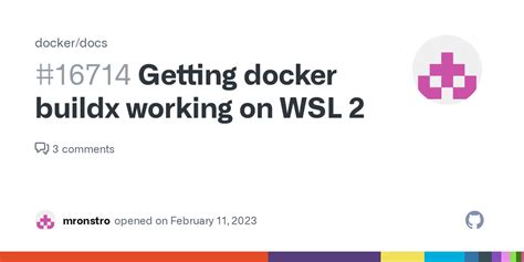 Getting Docker Buildx Working On Wsl 2 · Issue 16714 · Dockerdocs