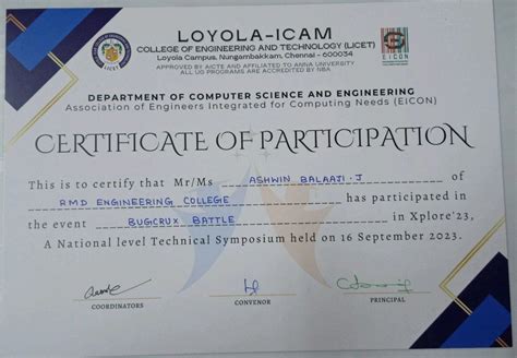 Event Attended By Me And My Friend At Loyola Icam The First Round Was