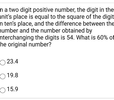N A Two Digit Positive Number The Digit In StudyX