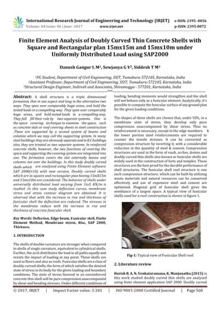 Finite Element Analysis Of Doubly Curved Thin Concrete Shells With