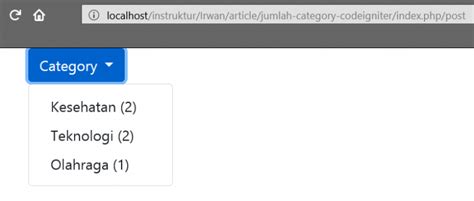 Cara Menampilkan Jumlah Category Menggunakan Codeigniter Kursus Web Programming