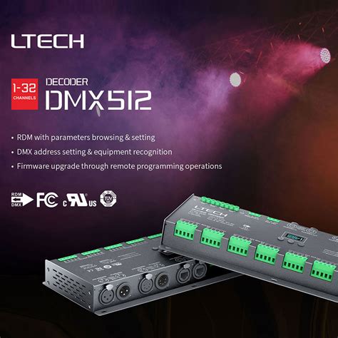 UL Listed LTech CH CV DMX Decoder LT OLED