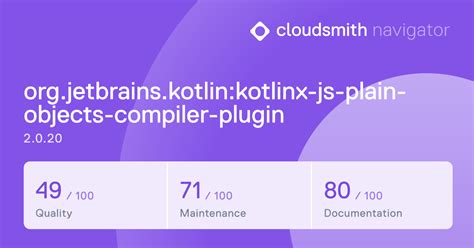Orgjetbrainskotlinkotlinx Js Plain Objects Compiler Plugin 2020 Maven Package Quality