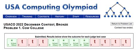 Usaco 2022 December Contest Bronze Problem 1 Cow College Problems