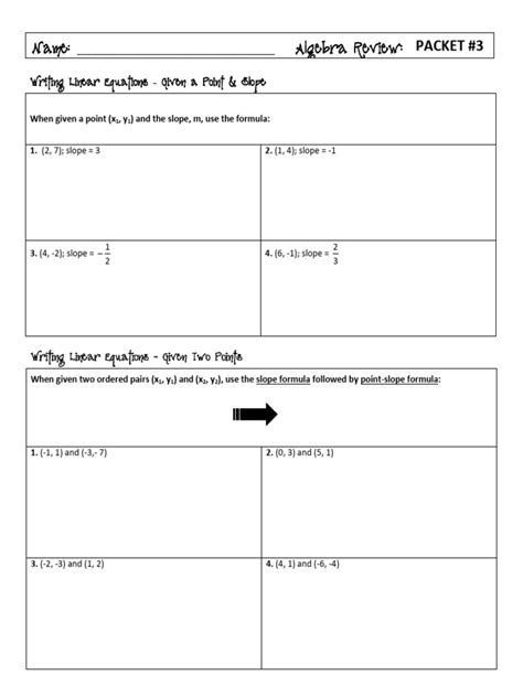 Spring 2019 Final Exam Review Packets Pdf Quadratic Equation Factorization