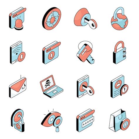 Premium Vector Pack Of Security And Protection Flat Icon