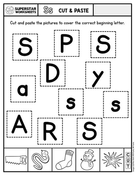 Preschool Letter S Worksheets
