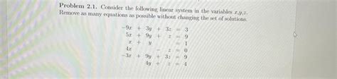 solved problem 2 1 consider the following linear system in