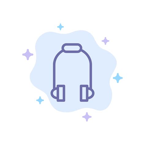 Headphone Earphone Phone Music Blue Icon On Abstract Cloud Background 15509244 Vector Art At