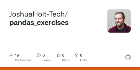github joshuaholt tech pandas exercises