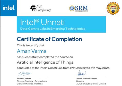 Aman Verma On Linkedin Ai Iot Emergingtechnologies Learning Intelunnati Srmist