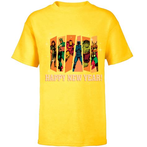 Marvel Avengers Retro Vintage Seventies Comic Happy New Year Short