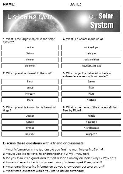 Solar System Comprehension