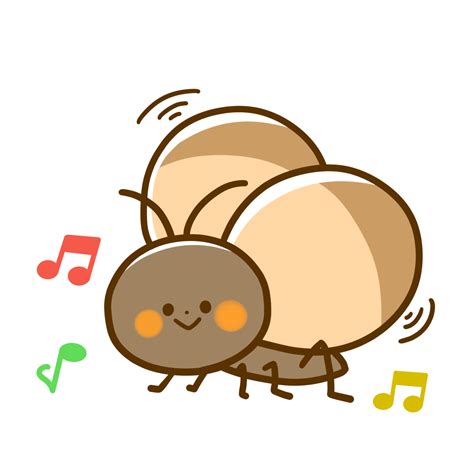 【生活・秋・動物】鈴虫さんのかわいいフリーイラスト フタバのフリーイラスト