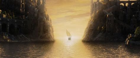 Then Frodo Kissed Merry And Pippin And Last Of All Sam And Went Aboard And The Sails Were