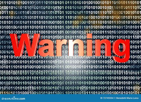 warning stock illustration illustration of code internet 72745554