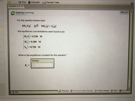 Solved E Print Calculator Periodic Table Question 5 Of 13