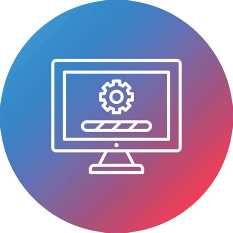 Install Setup Line Gradient Circle Background Icon 16859389 Vector Art At Vecteezy