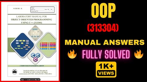 Oop Manual Answer K Scheme Msbte Oop 3rd Semester 313304 Youtube