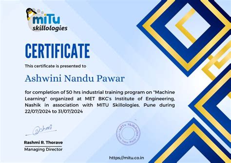 Completed 50 Hours Of Data Science And Machine Learning Training Ashwini Pawar Posted On The