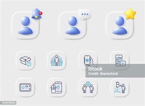 금고 에어컨 및 전화 앱 회선 아이콘 웹 앱의 경우 인쇄 벡터 에어컨에 대한 스톡 벡터 아트 및 기타 이미지 에어컨 질문하기 3차원 형태 Istock