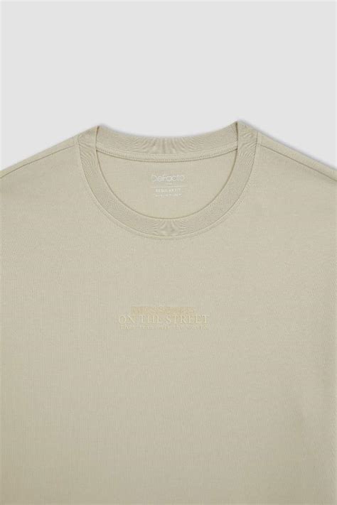 بيج رجالي تي شيرت بيزك قصة عادية 2790282 Defacto