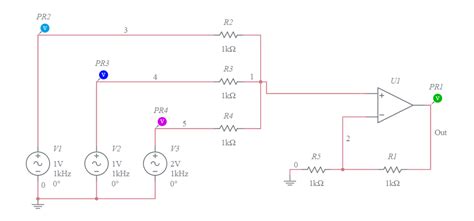 NON INVERTING SUMMING AMPLIFIER Multisim Live