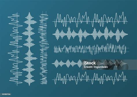 사운드 웨이브 형태입니다 음악 진폭 파형 이퀄라이저 음성 오디오 형태 개념에 대한 스톡 벡터 아트 및 기타 이미지 개념 곡선 동점골 Istock
