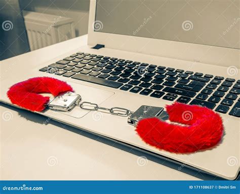 Red Sexual Handcuffs Stock Image Image Of Internet