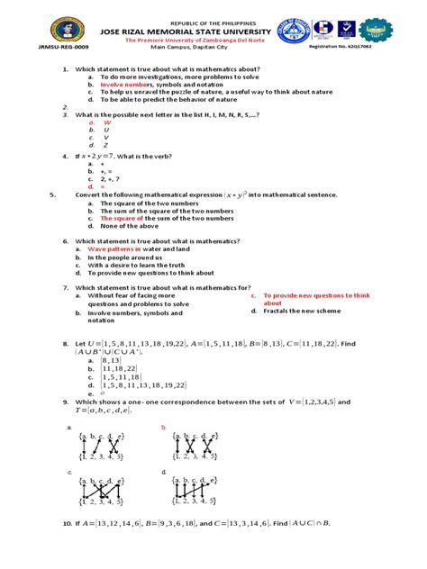 Mathematics In The Modern World Midterm Pdf Teaching Methods And Materials
