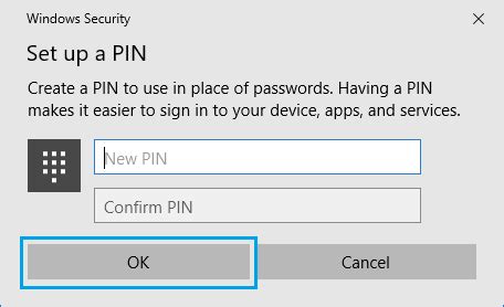 Setup Pin Password Windows VebTech