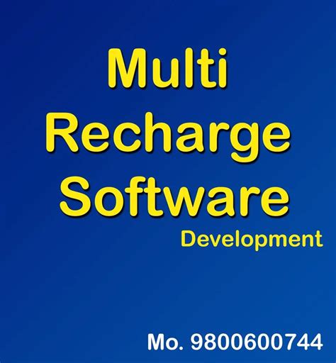 Multi Recharge Software Free Demo Available At Rs 15999 In Nadia Id 2854143256612