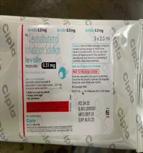 Levolin 0 31 Mg Respules At ₹ 25 Piece Respules In Nagpur Id 2852770662448