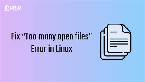 Fixing The “too Many Open Files” Error In Linux