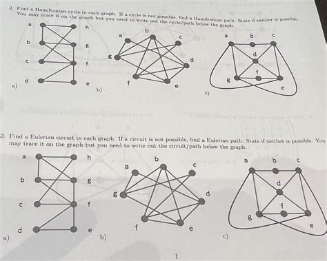 Solved Find A Hamiltonian Cycle In Each Graph If A Cycle Chegg Com