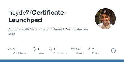 GitHub Heydc Certificate Launchpad Automatically Send Custom Named Certificates Via Mail