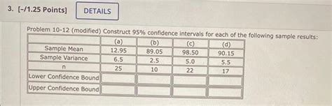 Solved 3 [ 1 25 Points] Details Problem 10 12 Modified
