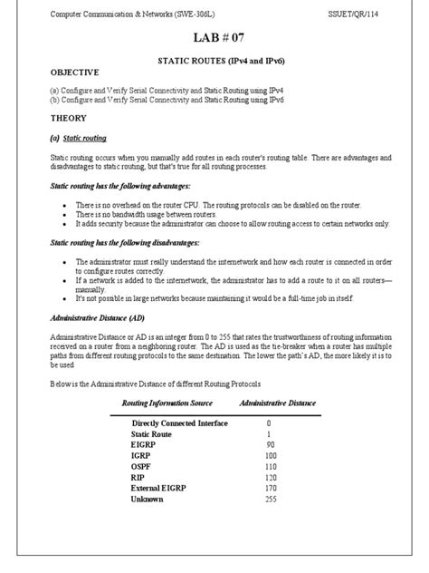 lab 7 static ipv4 and ipv6 pdf i pv6 router computing