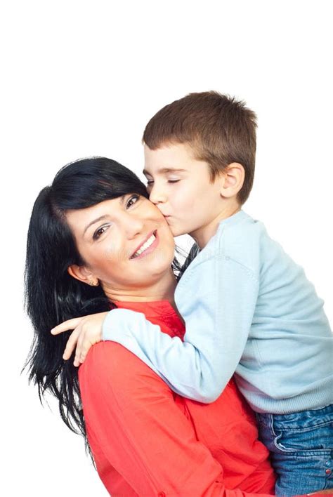 Un Beso Caliente A Mi Madre Imagen De Archivo Imagen De Belleza Padre
