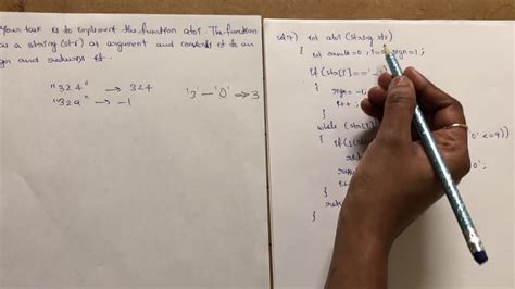 Implementing The Atoi Function Youtube