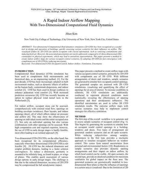 Pdf A Rapid Indoor Airflow Mapping With Two Dimensional Computational Fluid Dynamics